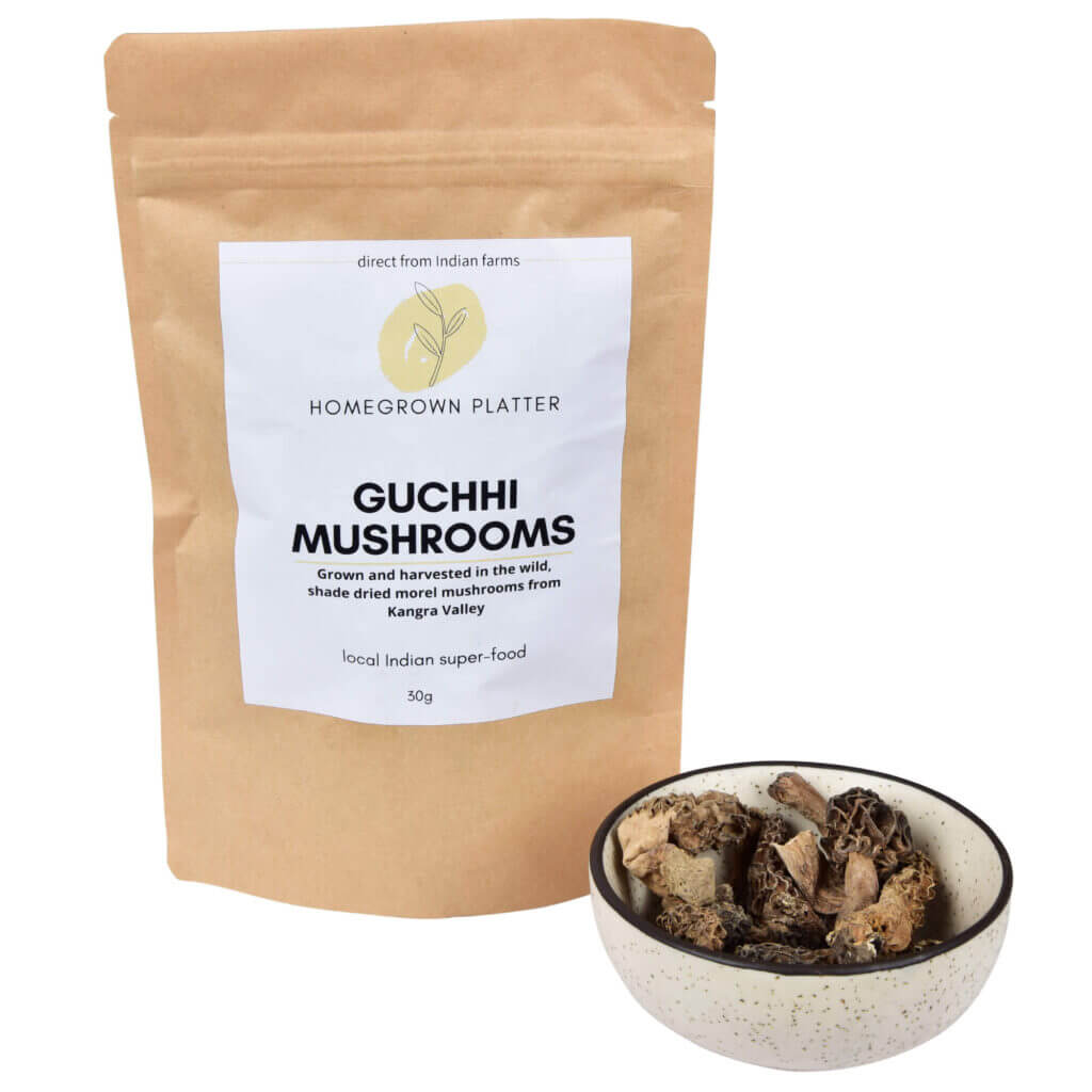 Wild Morel Mushrooms [Guchchi Mushrooms] from Uttarakhand, 30g ...